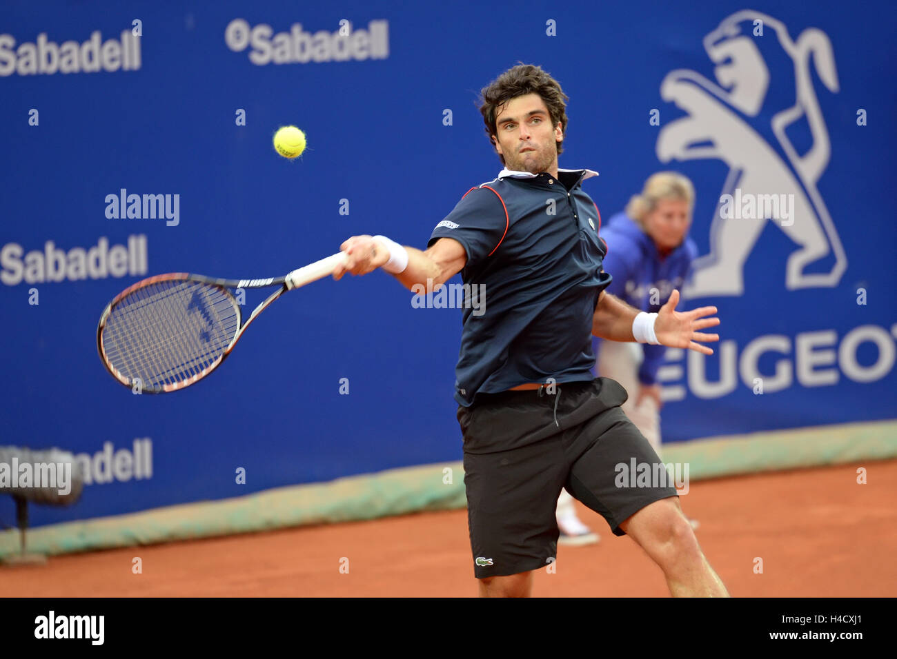 BARCELONA - APR 24: Pablo Andujar (Spanish tennis player) plays at the ...