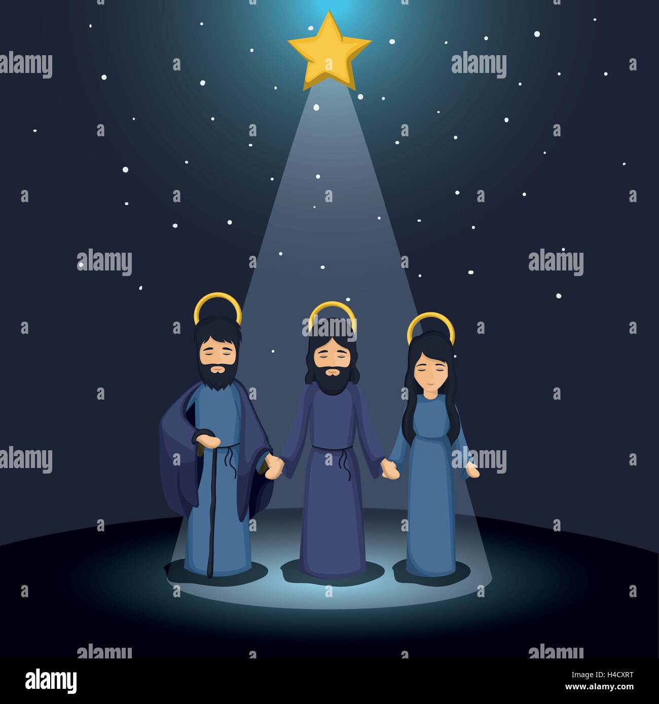 Mary joseph and jesus cartoon design Stock Vector Image & Art - Alamy