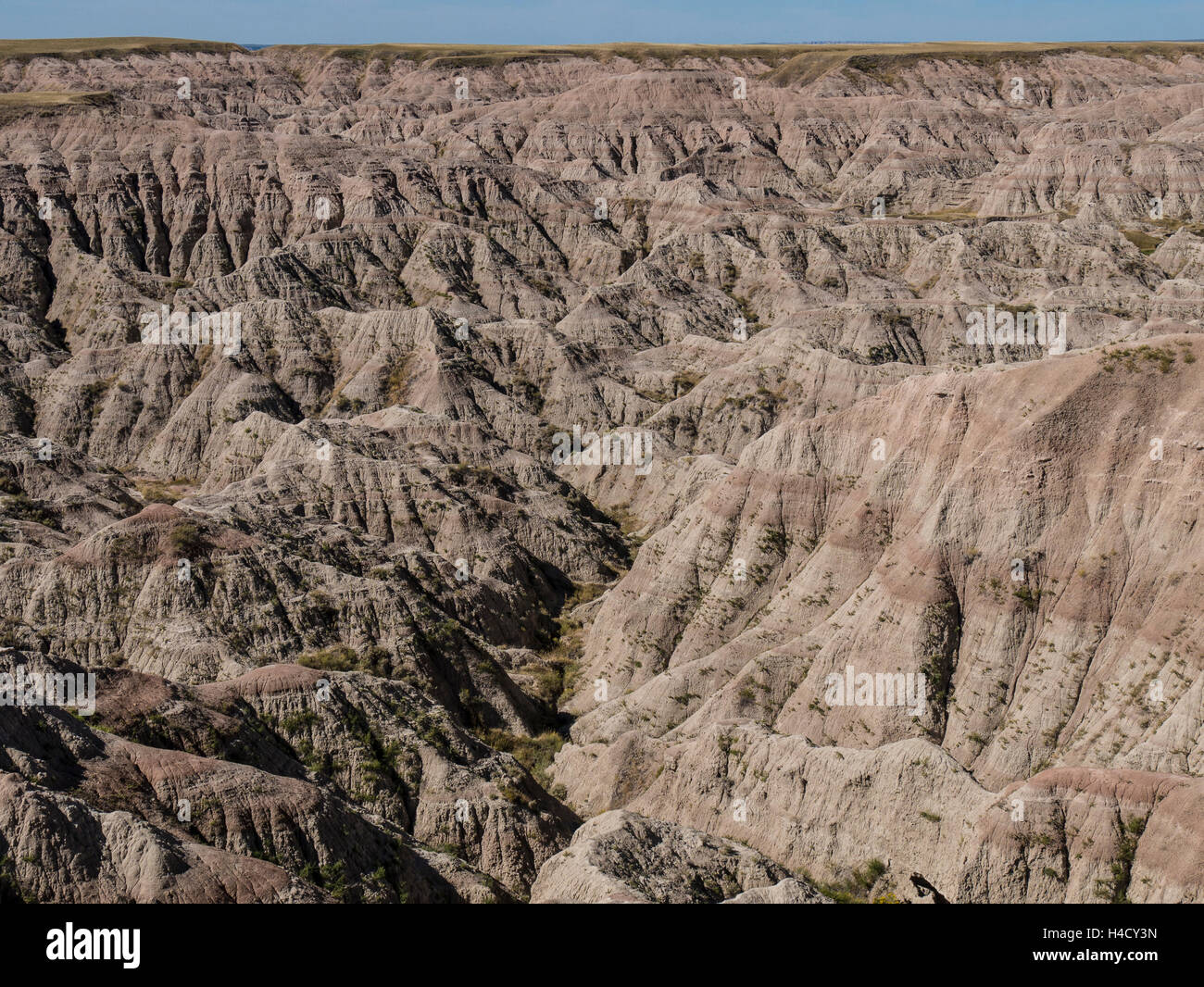 Formations at Burns Basin Overlook, Badlands Loop Road scenic drive ...