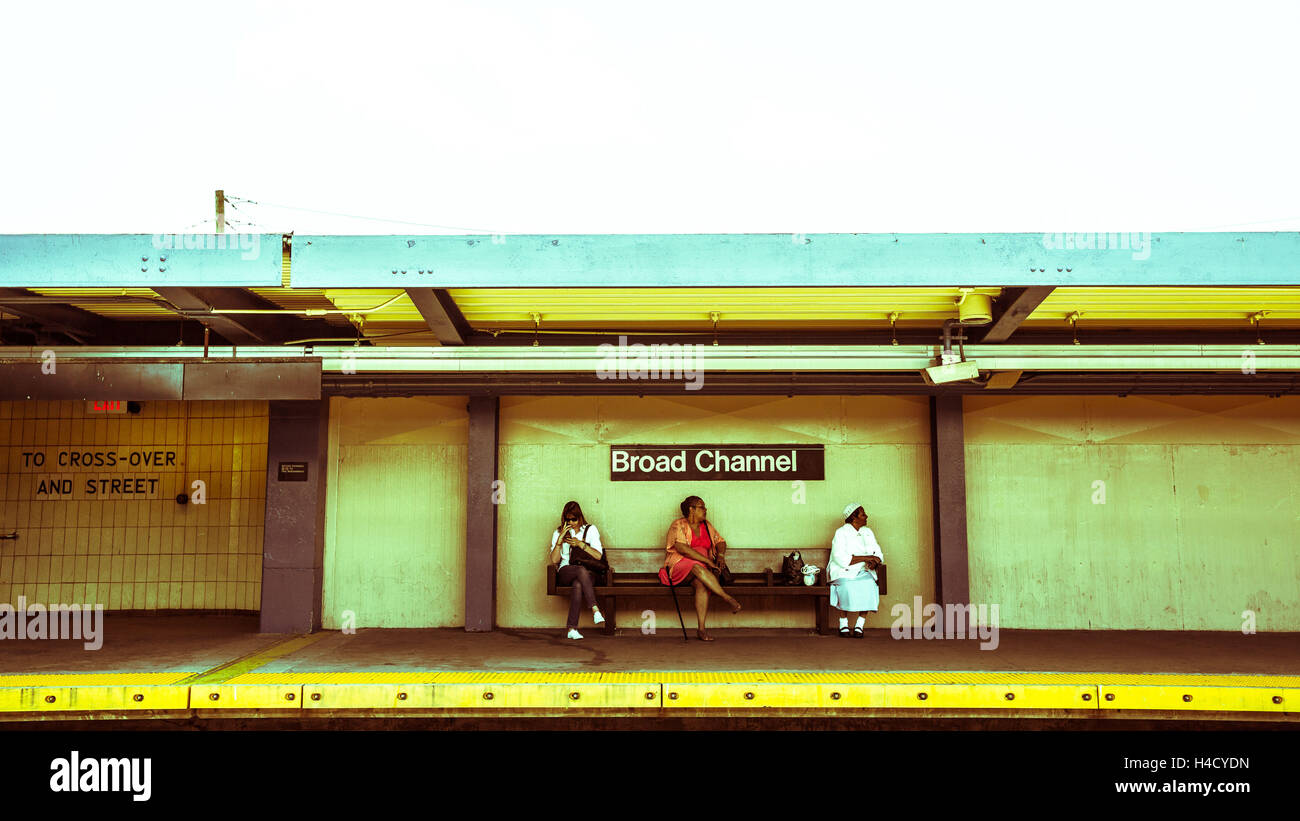 America, USA, New York, metro station Broad Channel Stock Photo - Alamy
