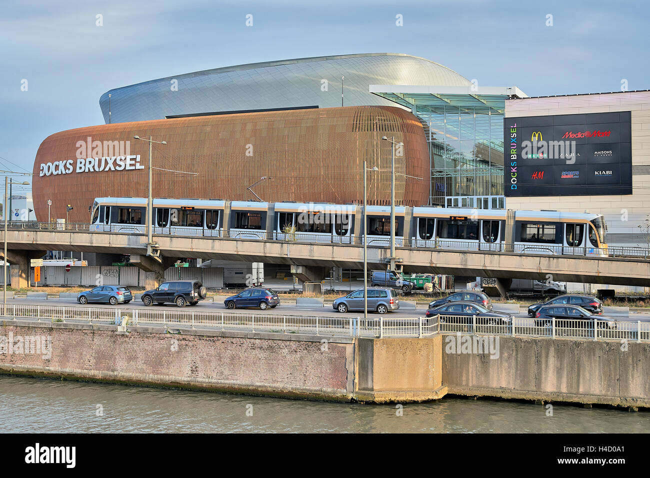 View on the canal from Brussels and Docks Bruxsel - New shopping ...