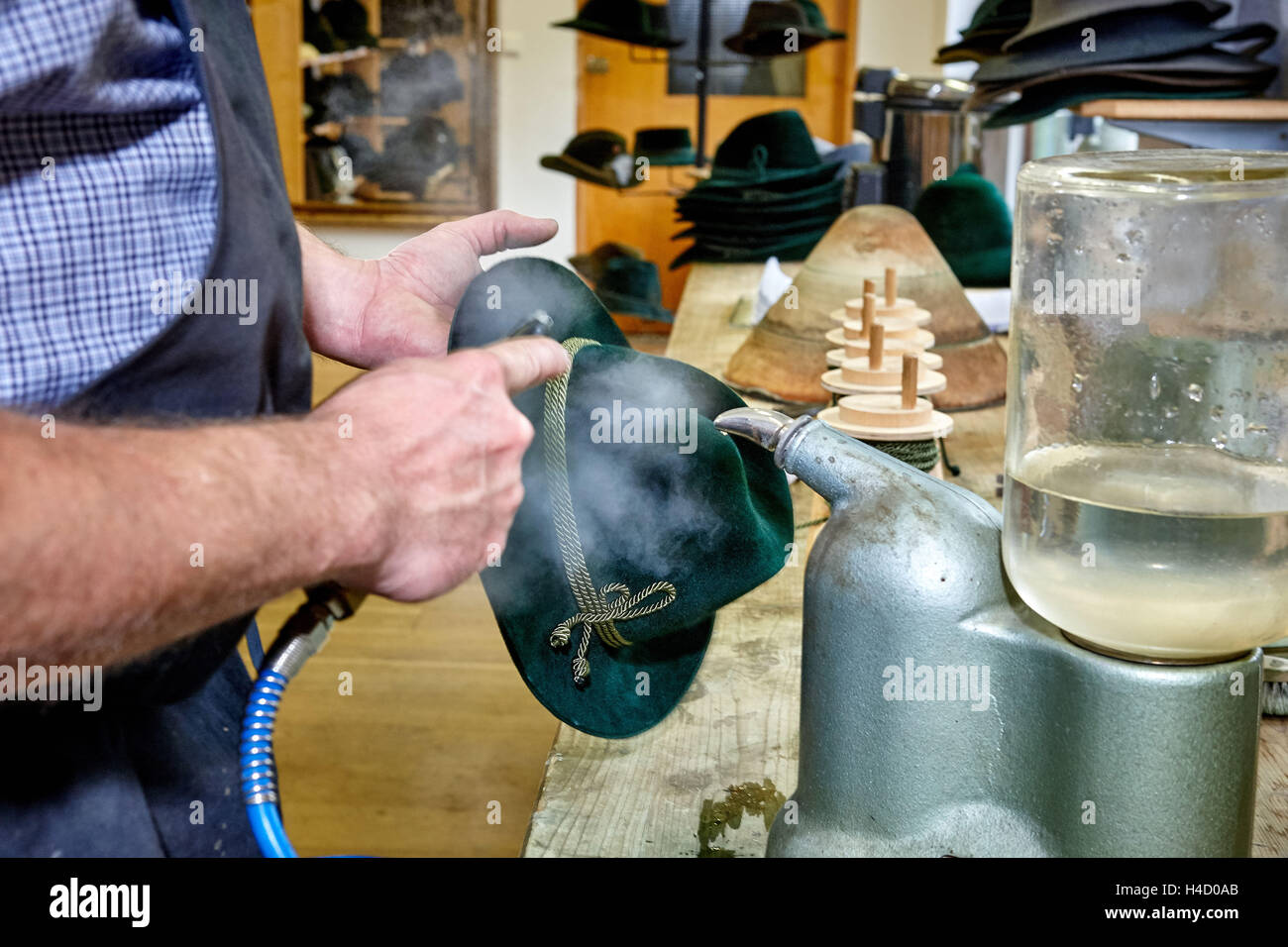 Milliner, craftsman, workshop Stock Photo - Alamy