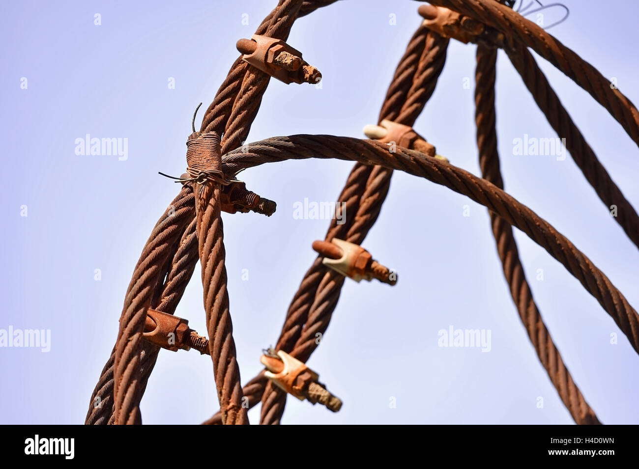 Color shot of a rusty industrial cable Stock Photo - Alamy