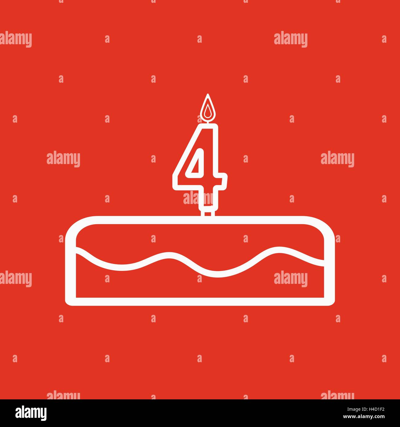 Candle in form number Stock Vector Images - Alamy