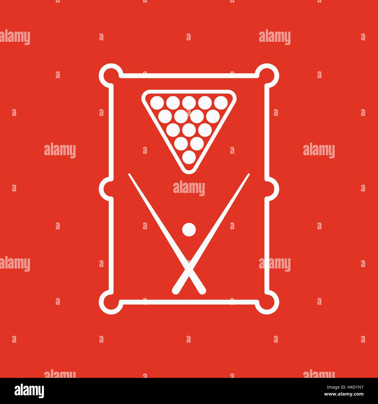 The billiard table icon. Game symbol. Flat Stock Vector Image & Art - Alamy