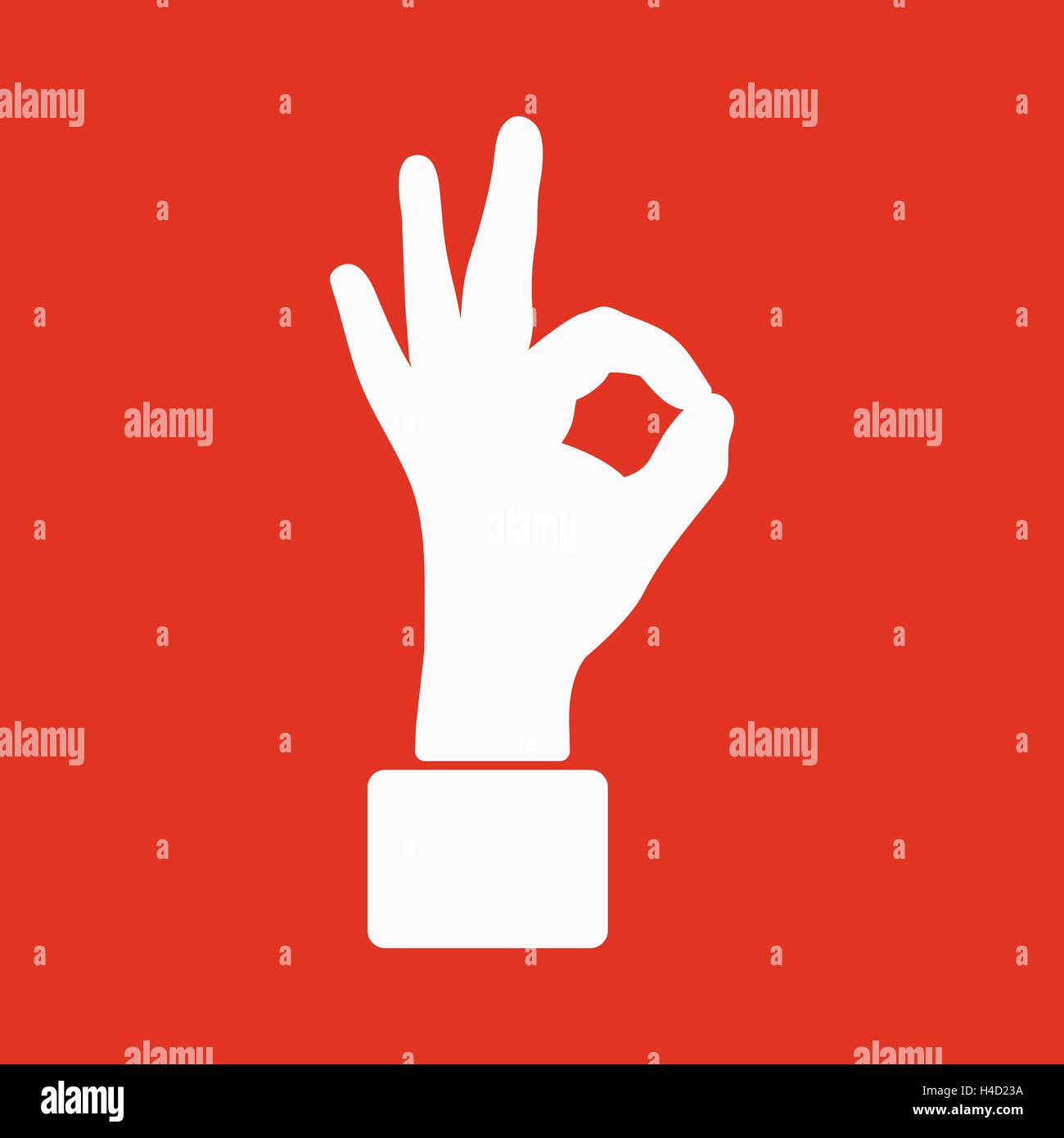 The OK icon. Okay symbol. Flat Stock Vector Image & Art - Alamy