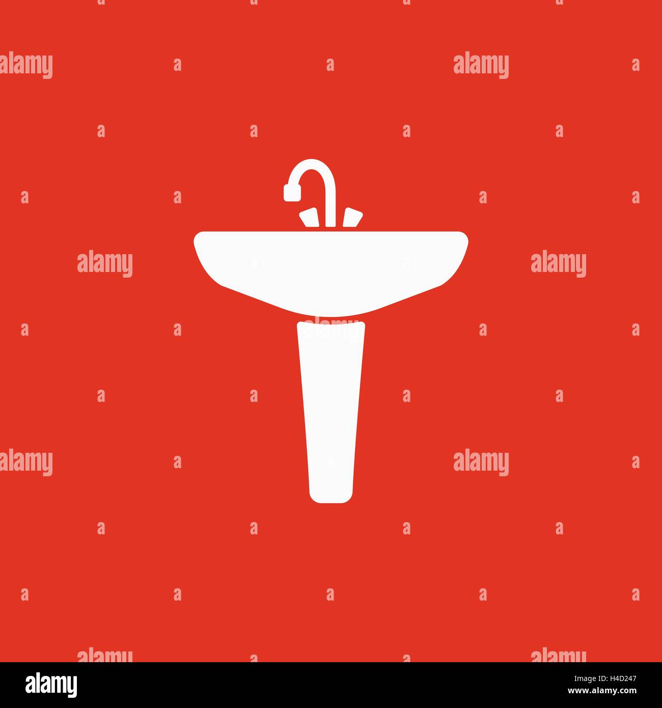 The sink icon. Bathroom symbol. Flat Stock Vector Image & Art - Alamy