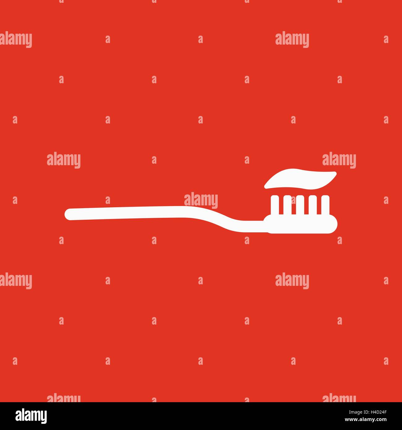 The toothbrush icon. toothpaste symbol. Flat Stock Vector Image & Art ...