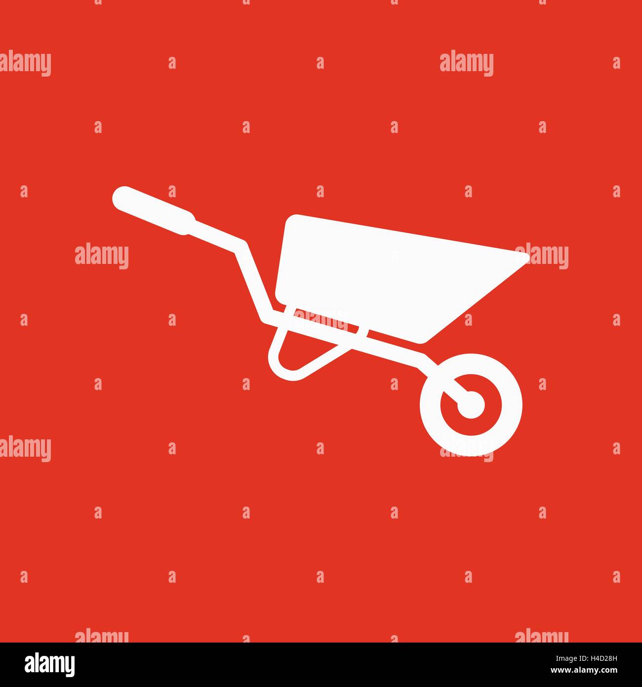 Garden wheelbarrow isolated vector Stock Vector Images - Alamy