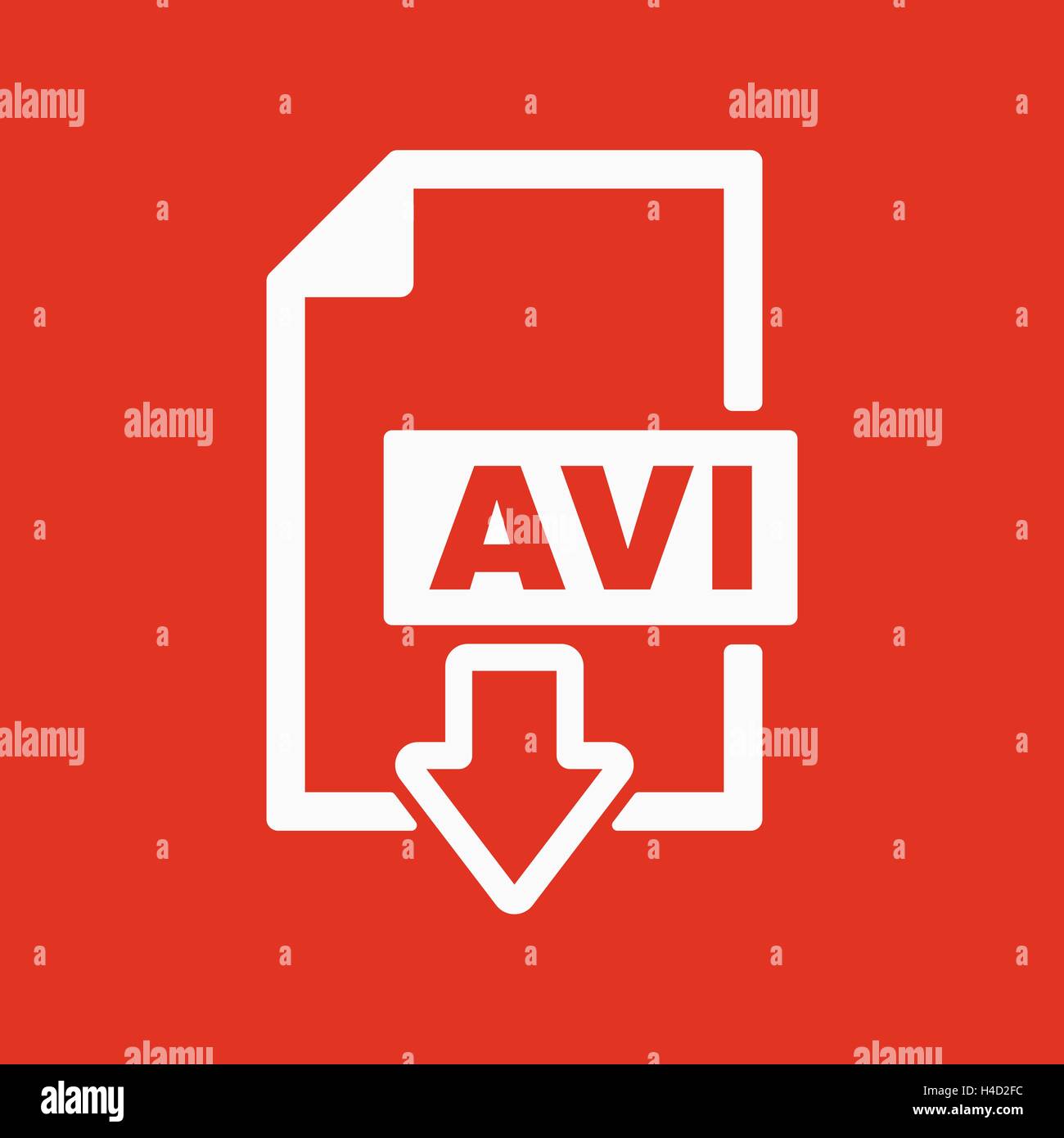 The AVI icon. Video file format symbol. Flat Stock Vector Image & Art ...