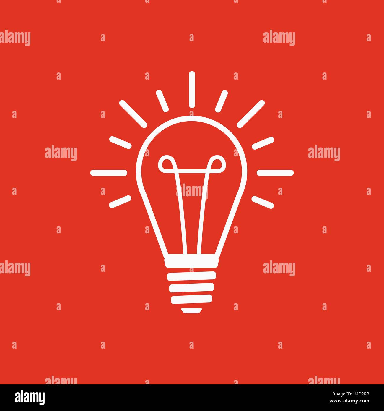 The lightbulb icon. Illumination symbol. Flat Stock Vector Image & Art ...