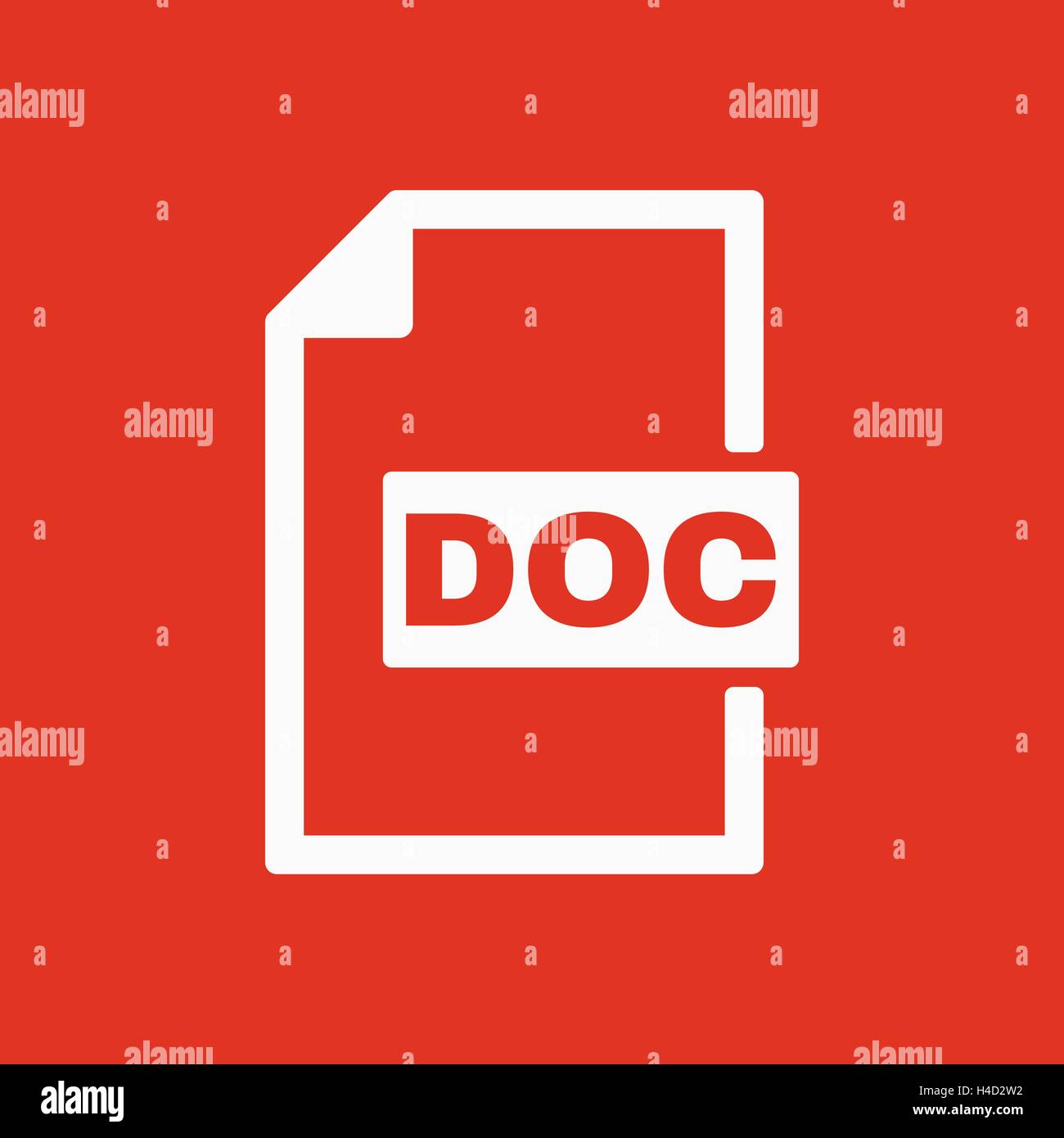 Doc file format icon Stock Vector Images - Alamy