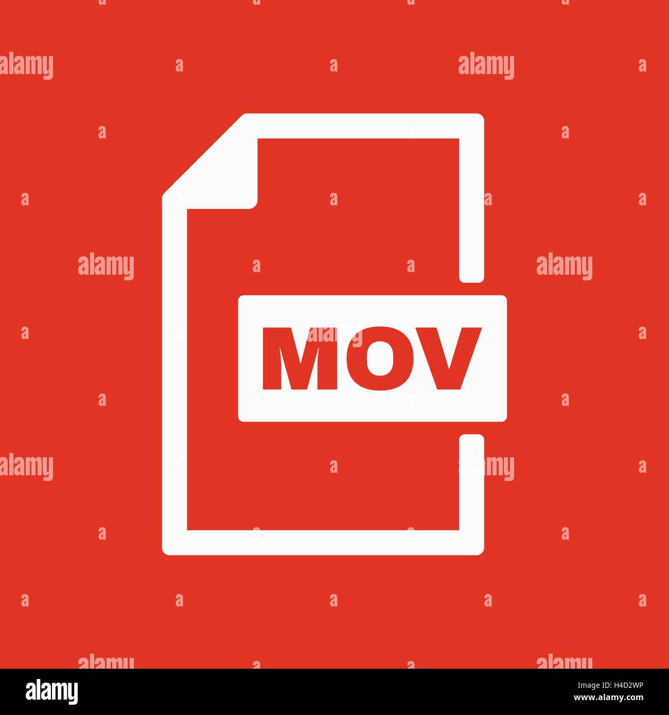 The MOV icon. Video file format symbol. Flat Stock Vector Image & Art ...
