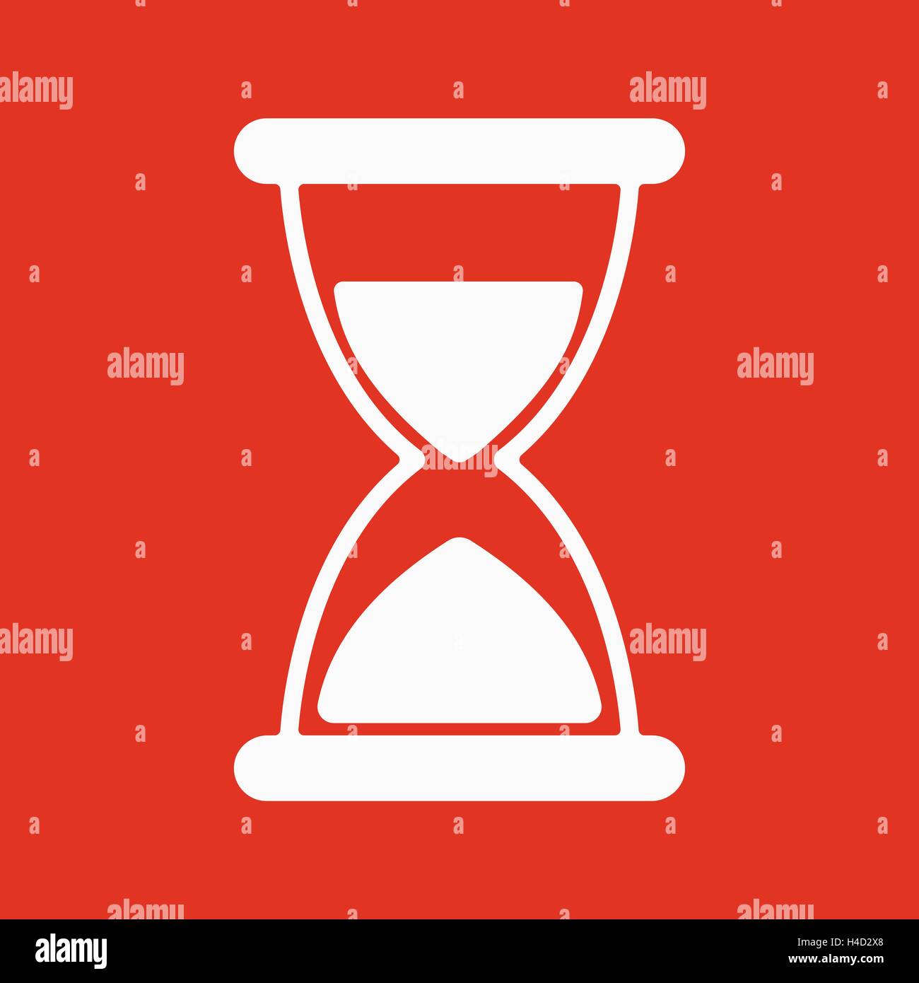 The hourglass icon. Chronometer and timer, clock symbol. Flat Stock ...