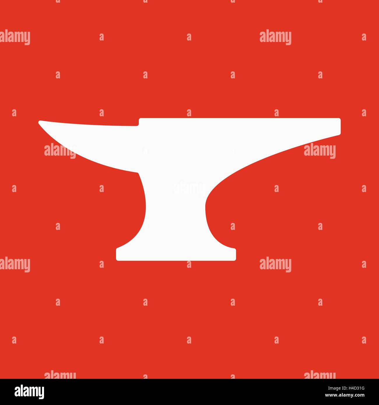 The anvil icon. Smith and forge, blacksmith symbol. Flat Stock Vector ...
