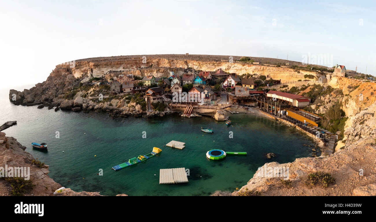 Panorama of Popeye Village in Malta Stock Photo - Alamy