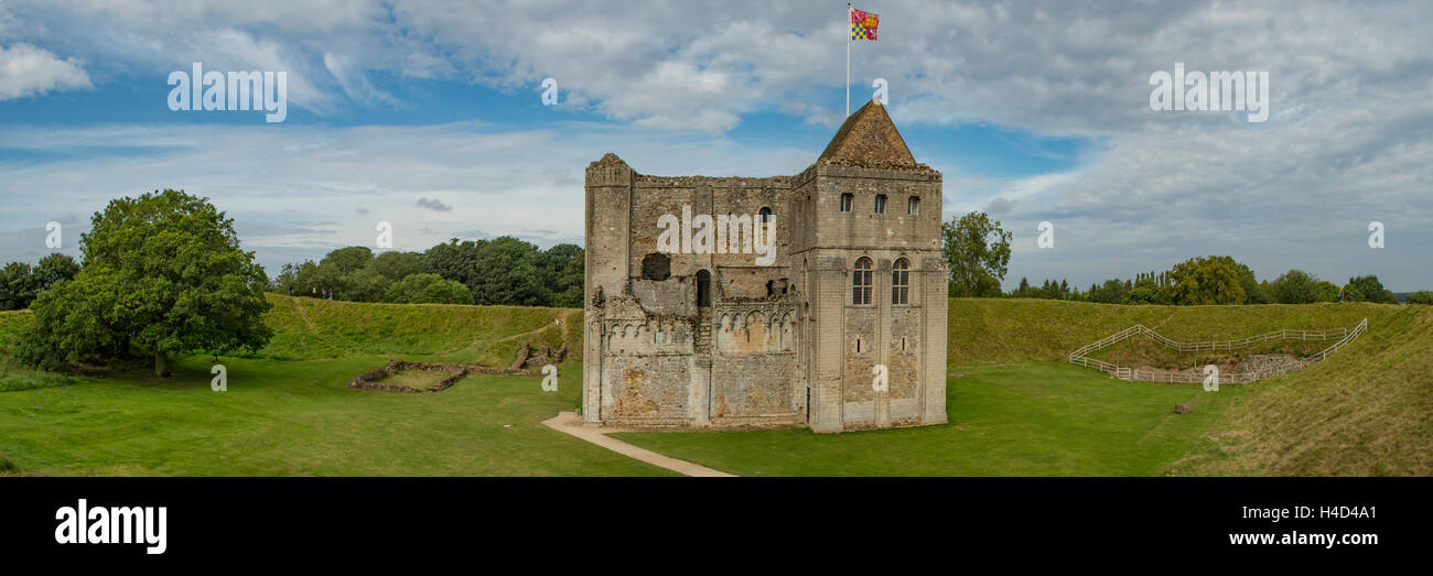 Castle at Castle Rising Panorama, Norfolk, England Stock Photo - Alamy