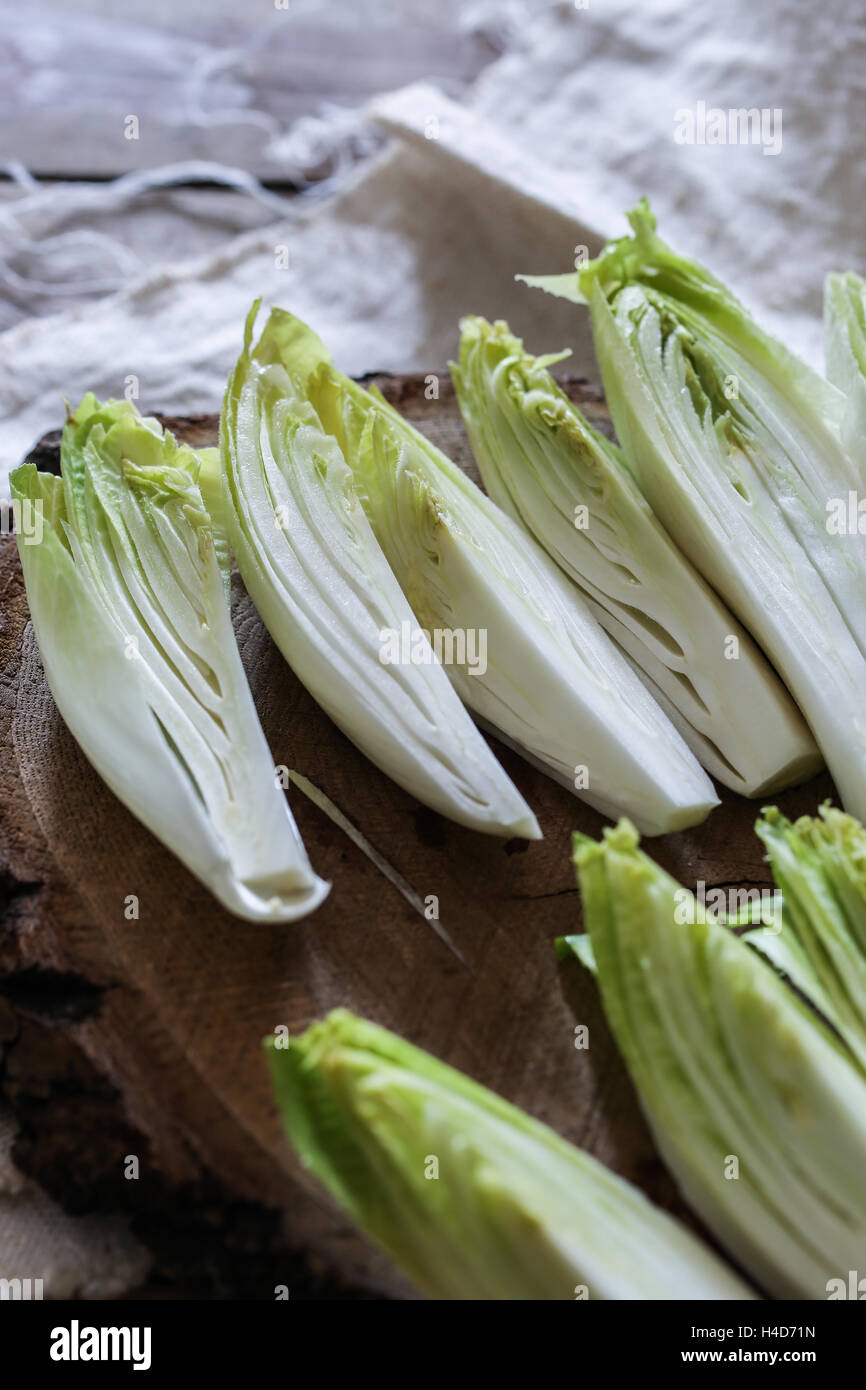 Slices of belgian endive Stock Photo - Alamy