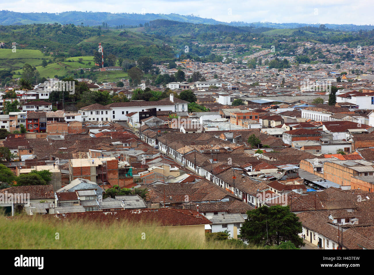 Republic Colombia, city Popayan, Departamento Cauca, town view Stock ...