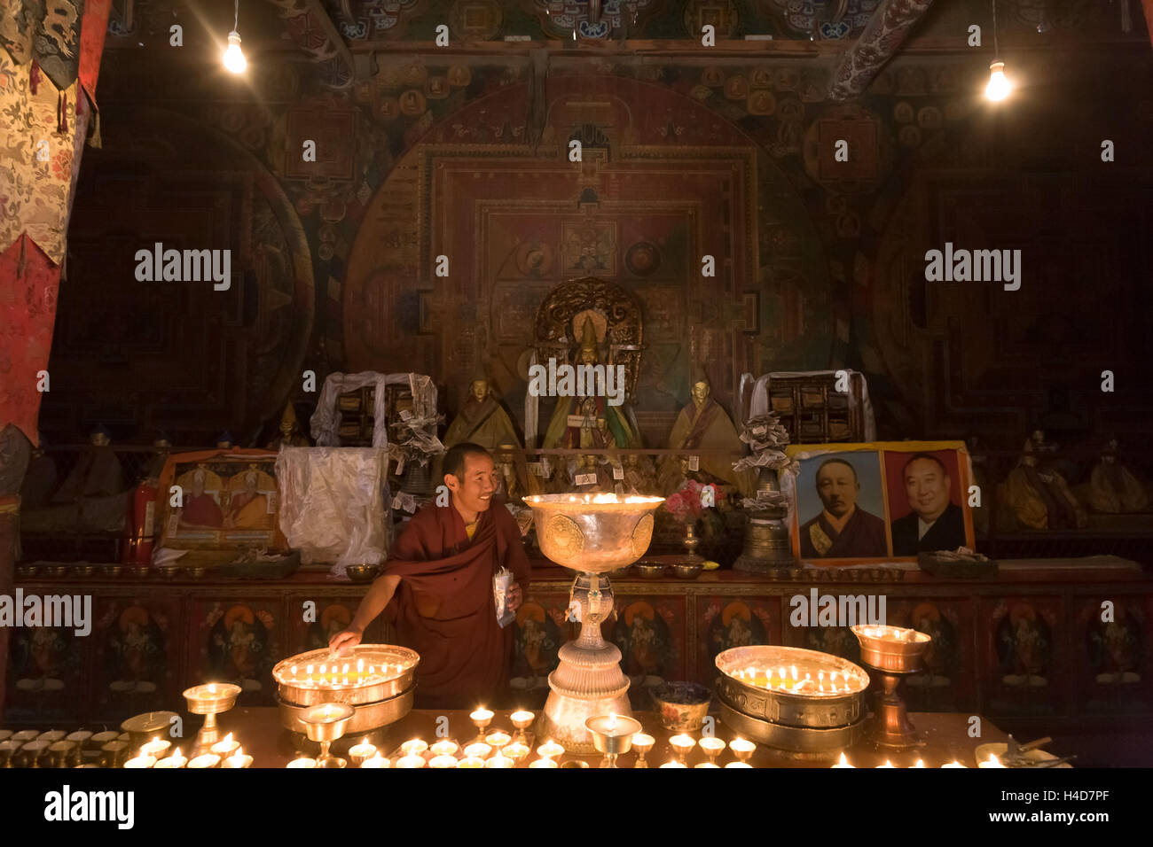 Inside Shalu Monastery, Tibet, China Stock Photo - Alamy