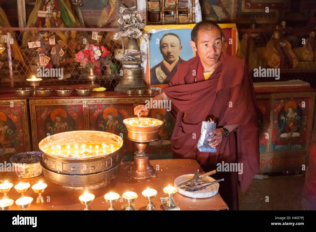 Inside Shalu Monastery, Tibet, China Stock Photo - Alamy