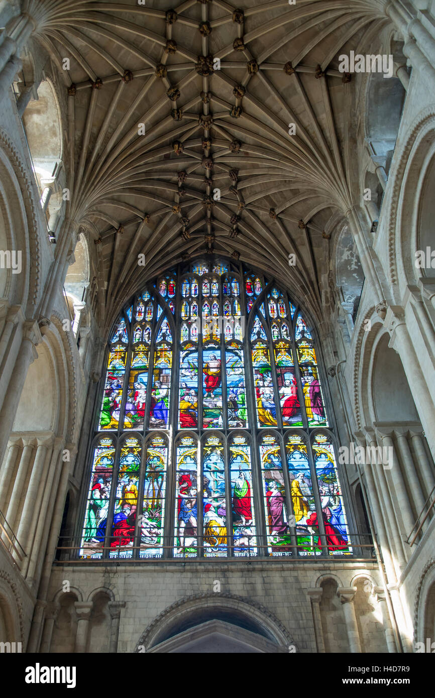 Stained glass windows vaulted hi-res stock photography and images - Alamy