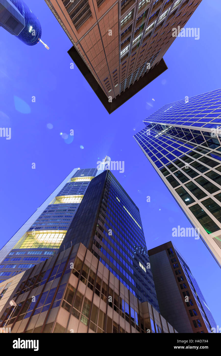 Europe, Germany, Hessia, Frankfurt, high rises in the financial ...