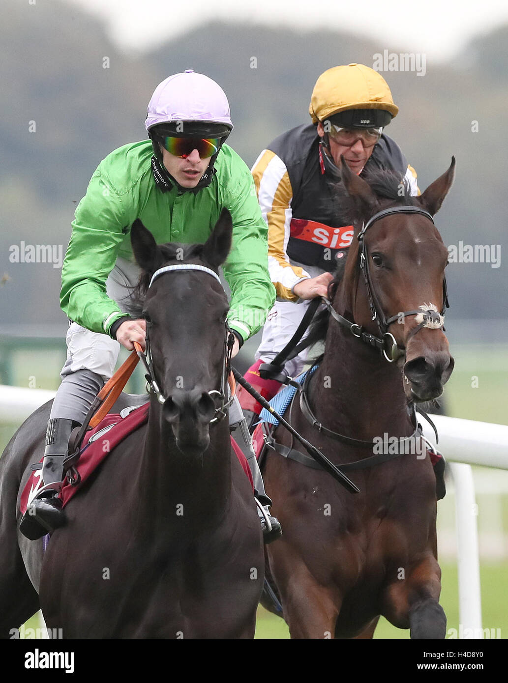 Eartha Kitt (left) ridden by Richard Kingscote wins The David Smith ...