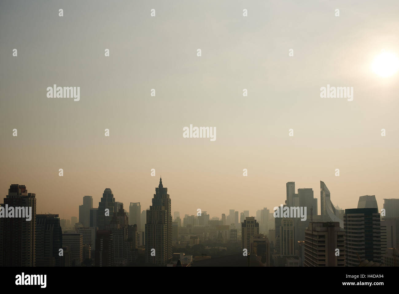 Bangkok, skyline, backlight Stock Photo - Alamy