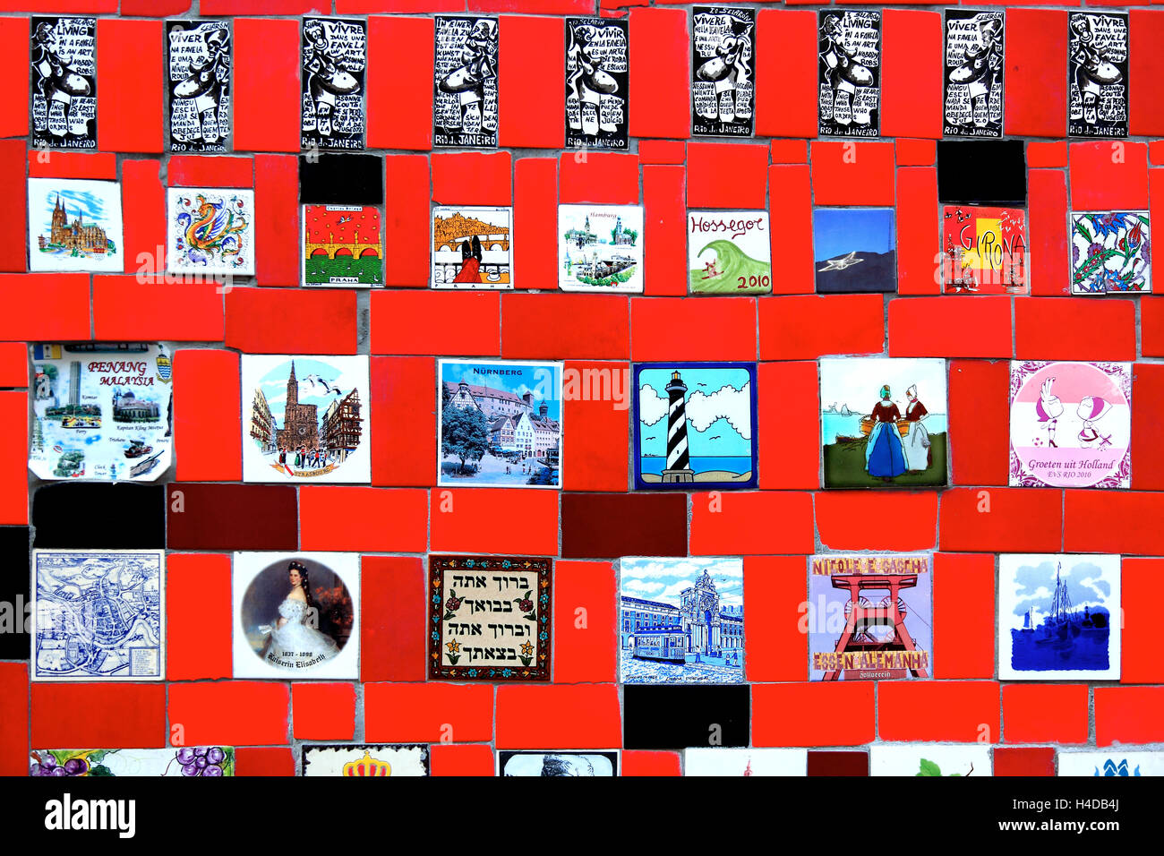 Esaderia Th Selaron, tile stairs Santa Teresa to Lapa the artist Jorge ...