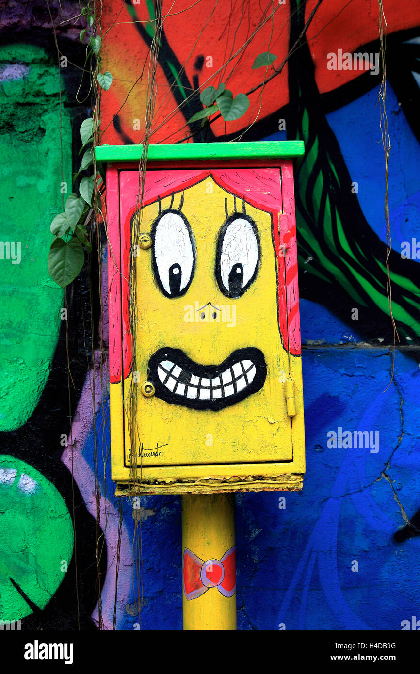 Graffiti in the Rua Jardim Botanico, Rio the Janeiro, Brazil Stock ...