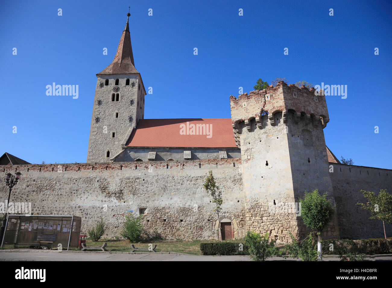 Church castle Aiud, in German Strasbourg in the Mieresch, of a town in ...