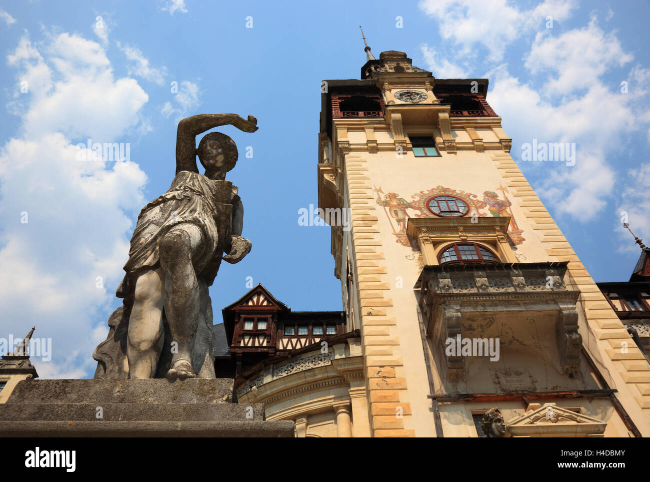 Lock Peles, with Sinaia, big Walachei, Romania, castle Peles, with ...