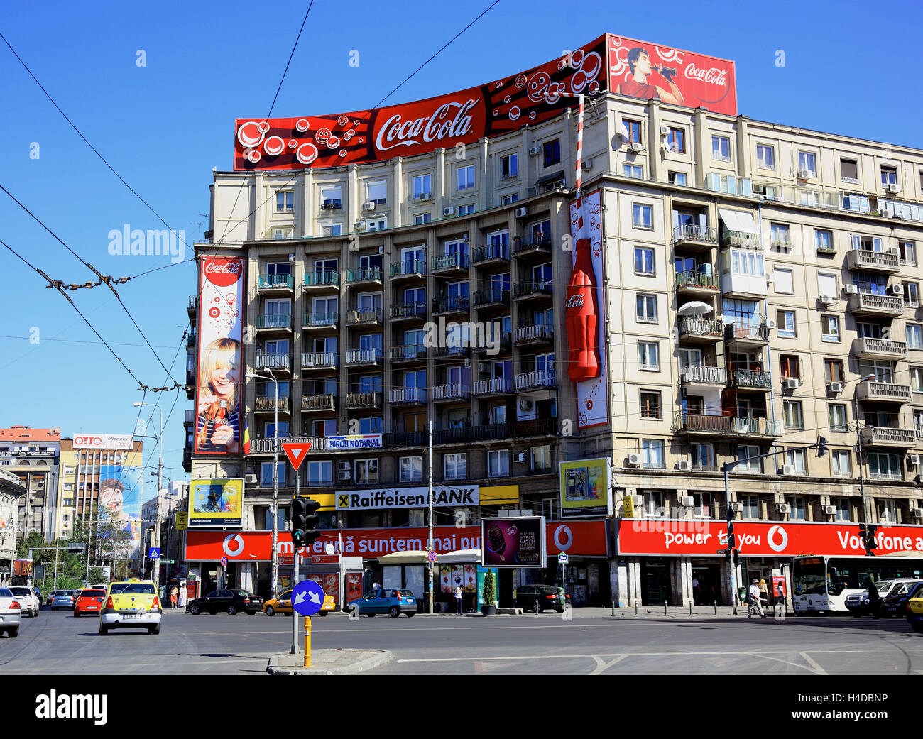 In the Piata Romana, central space in Bucharest, Romania Stock Photo ...