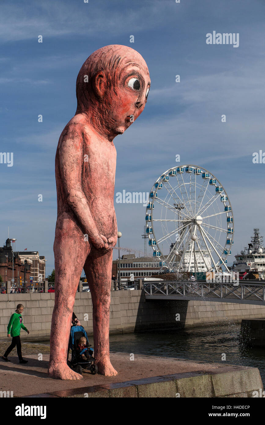Very bad boy statue at Helsinki port Finland Stock Photo - Alamy