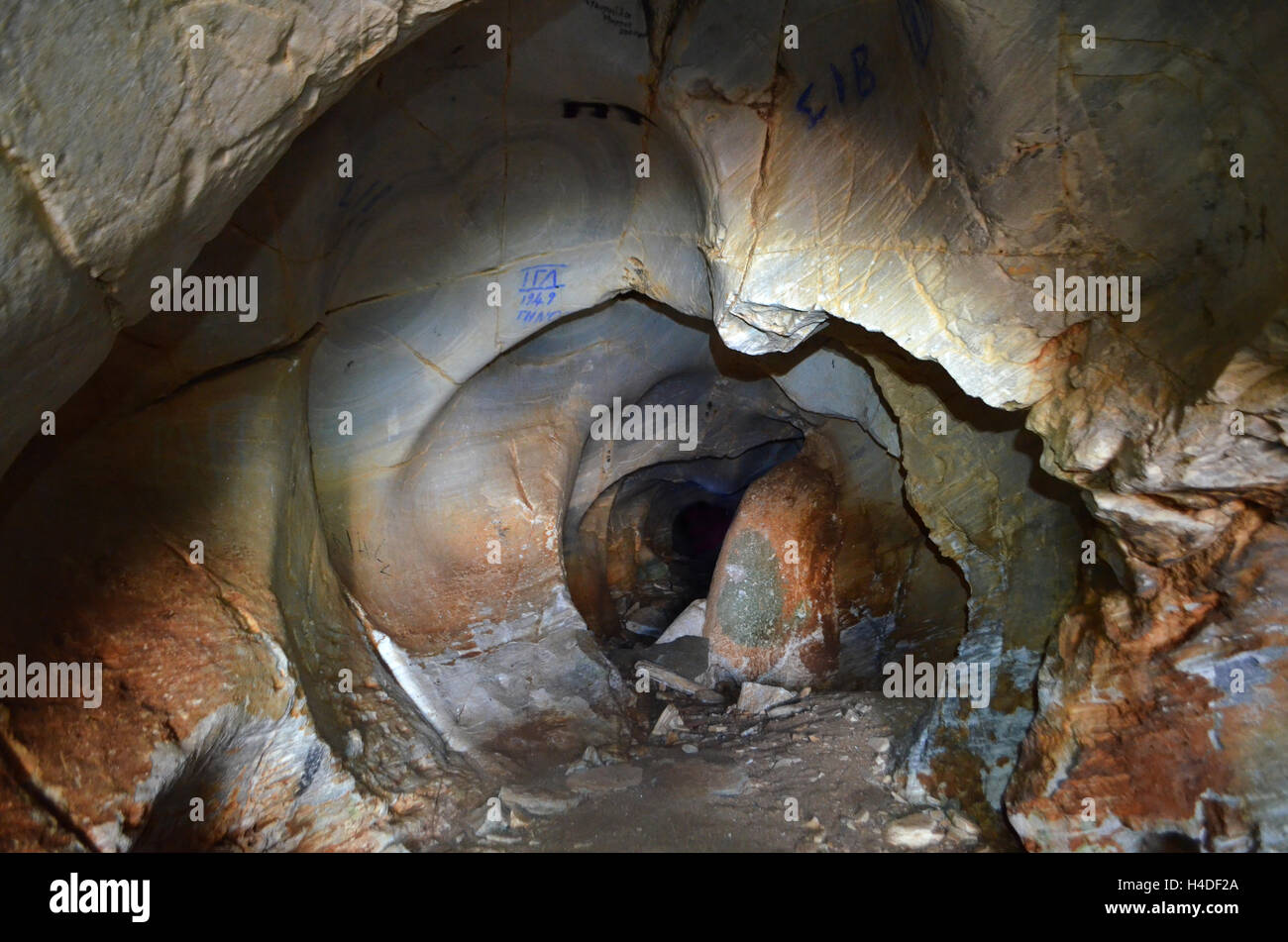 caves and mines around Greece Stock Photo - Alamy