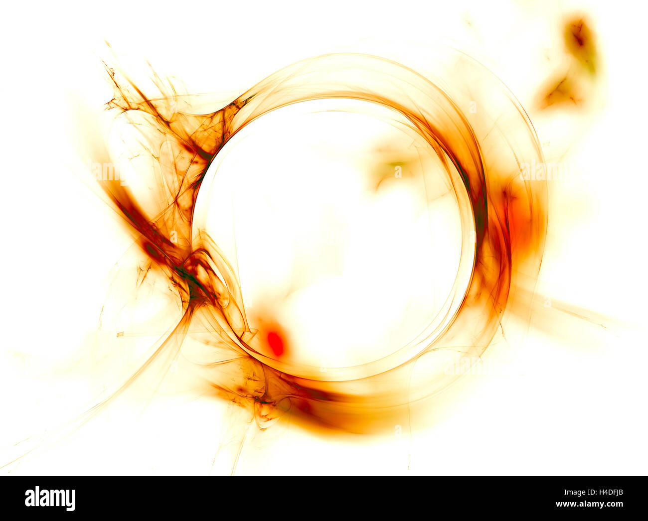 Fire ring. Abstract fiery circle on a white background Stock Photo - Alamy