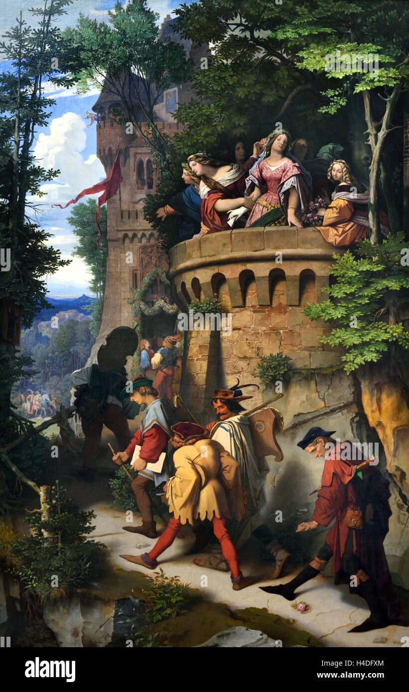 The Rose or The artist`s Journey 1846 Moritz von Schwind 1804-1871 ...