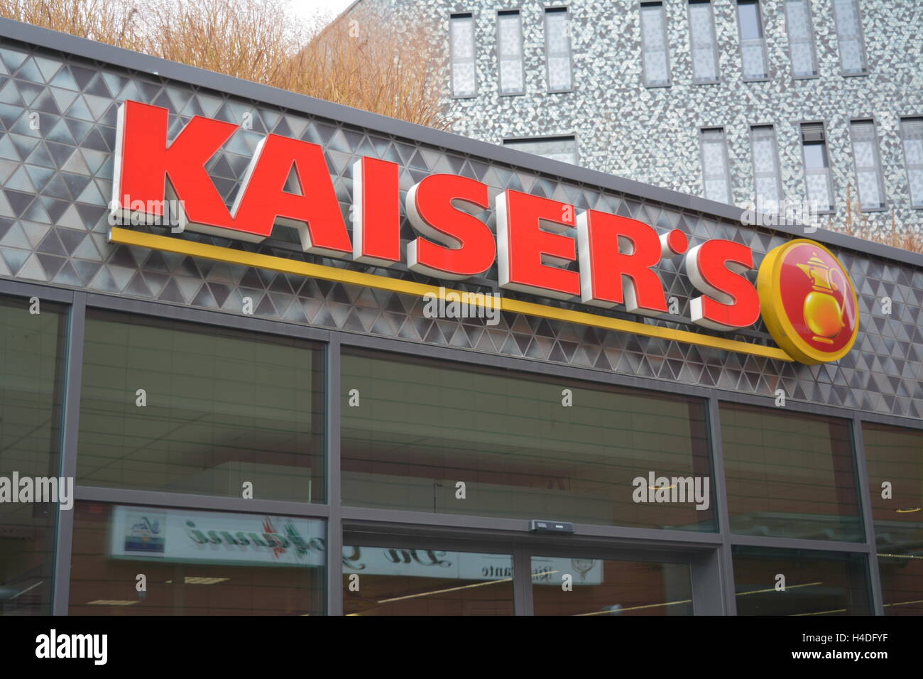 Logo of the Kaiser`s supermarket Stock Photo - Alamy