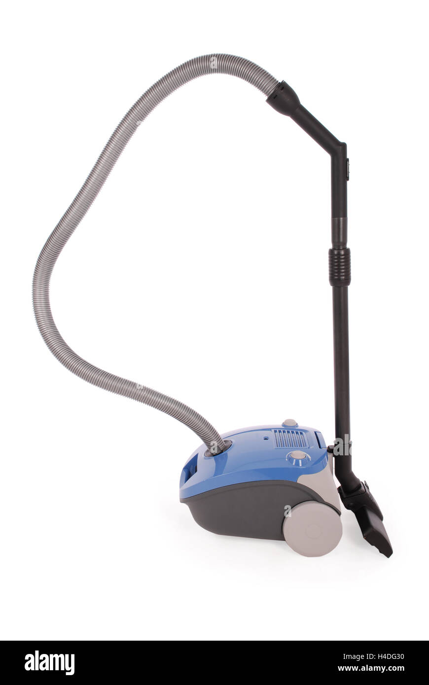 Blue vacuum cleaner isolated on white background with soft shadow Stock ...