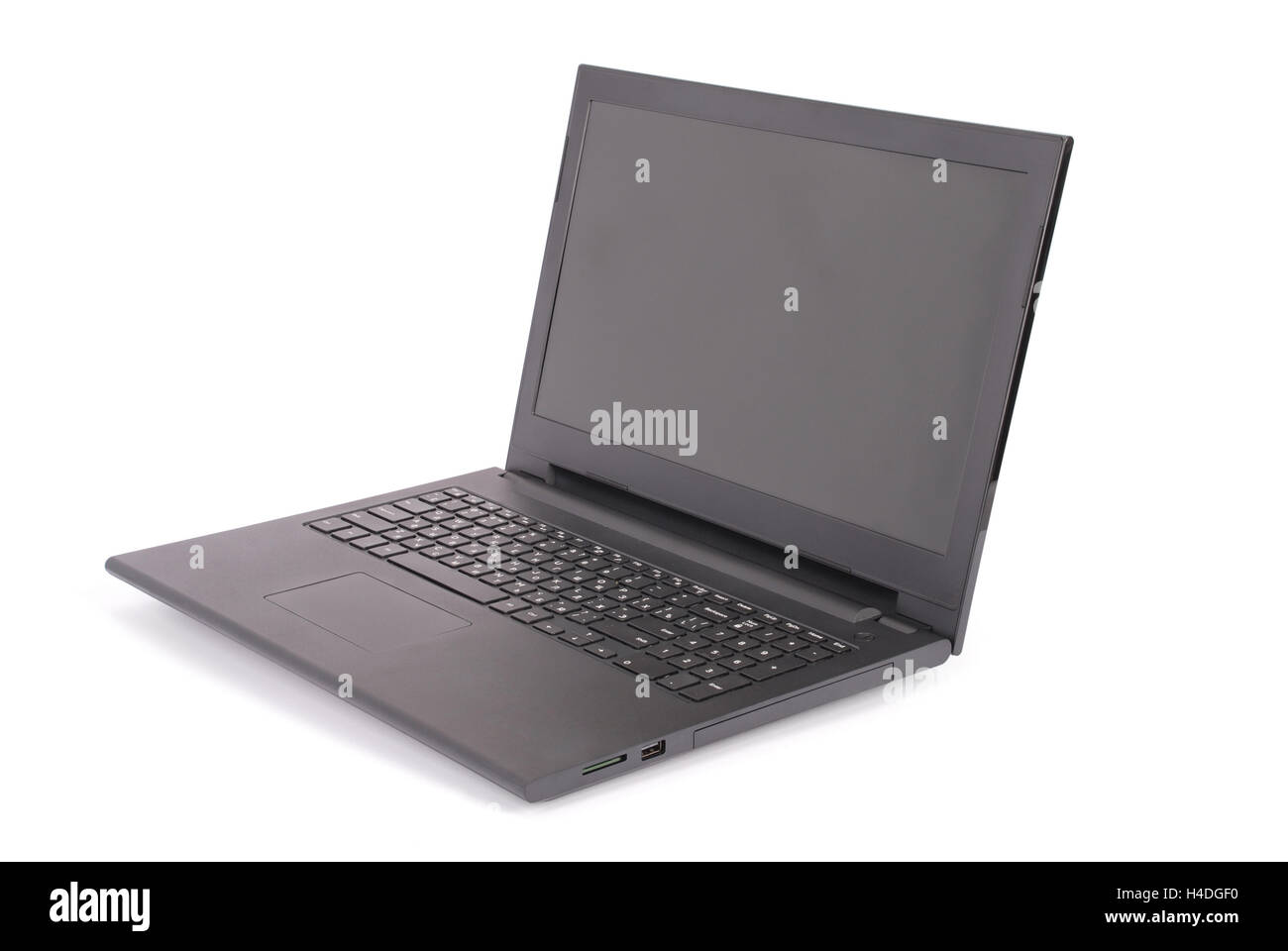 Black laptop white background with soft shadow. Clipping path Stock ...