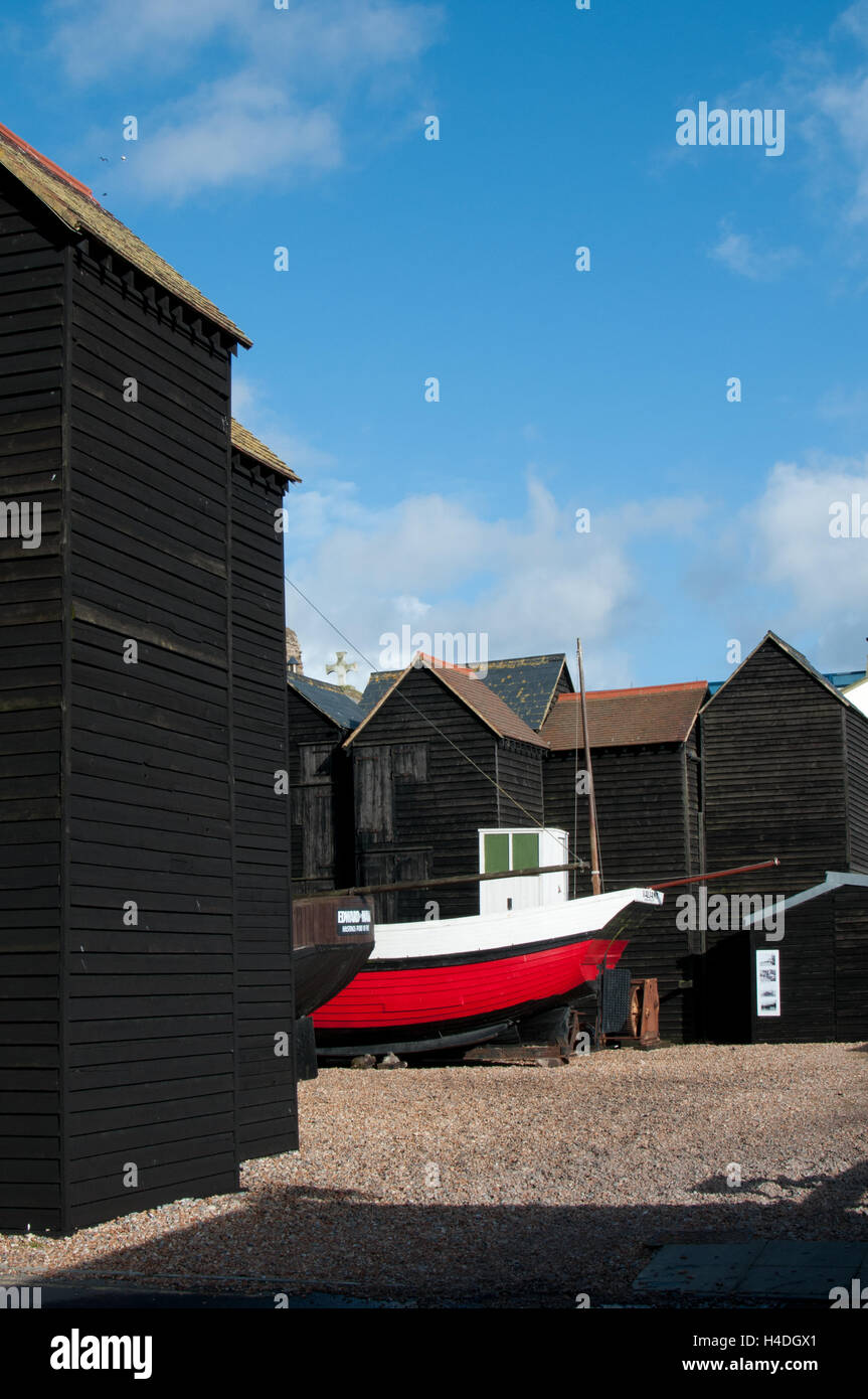 Wooden red huts fishing hi-res stock photography and images - Alamy