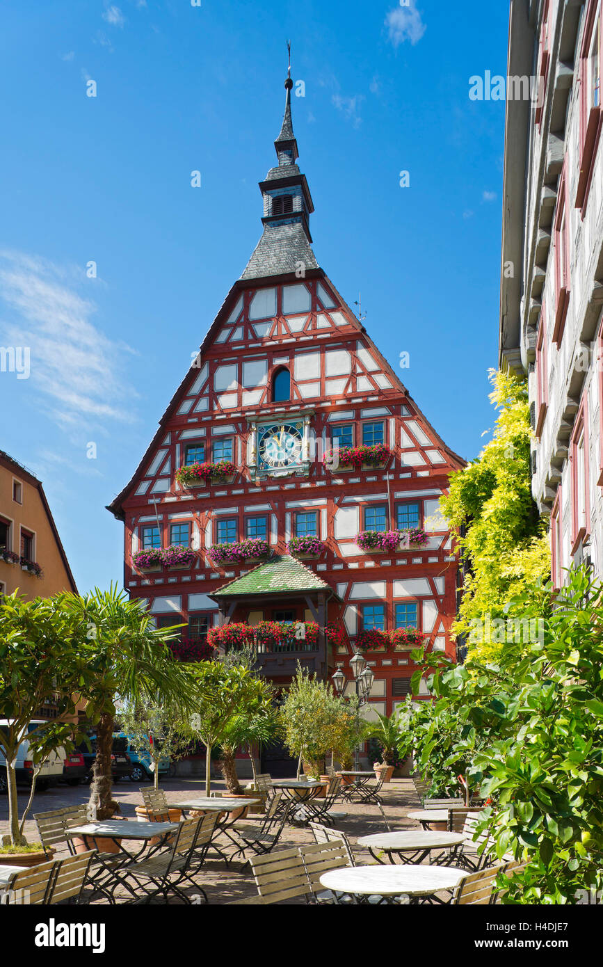 Germany, Baden-Wurttemberg, home Besig, city hall 1459, with city hall ...