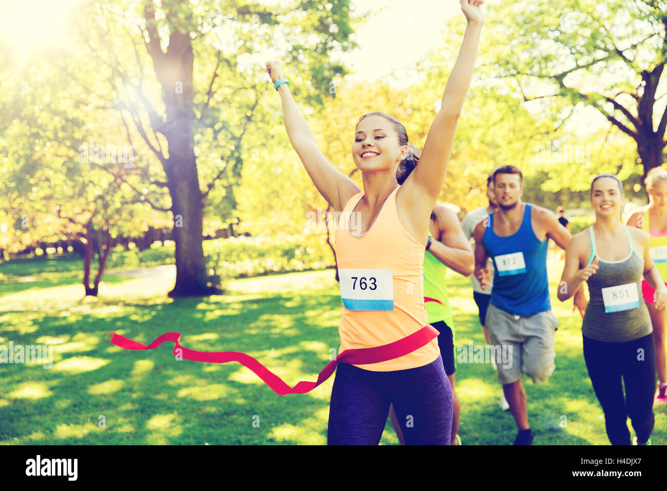 Teenage runner finish running race hi-res stock photography and images ...