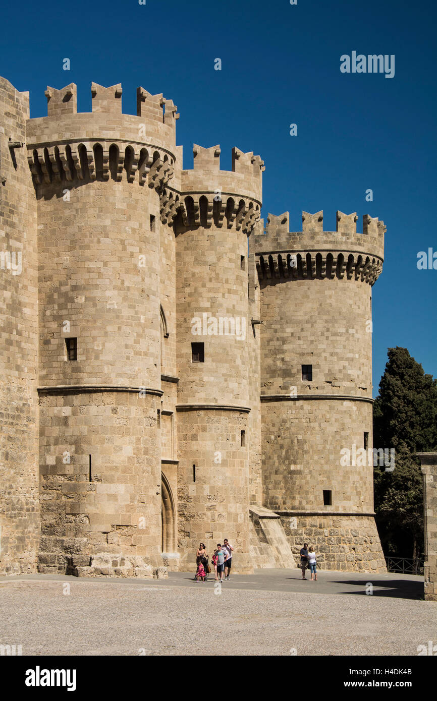 Rhodes, towers the Grand Master's palace Stock Photo - Alamy