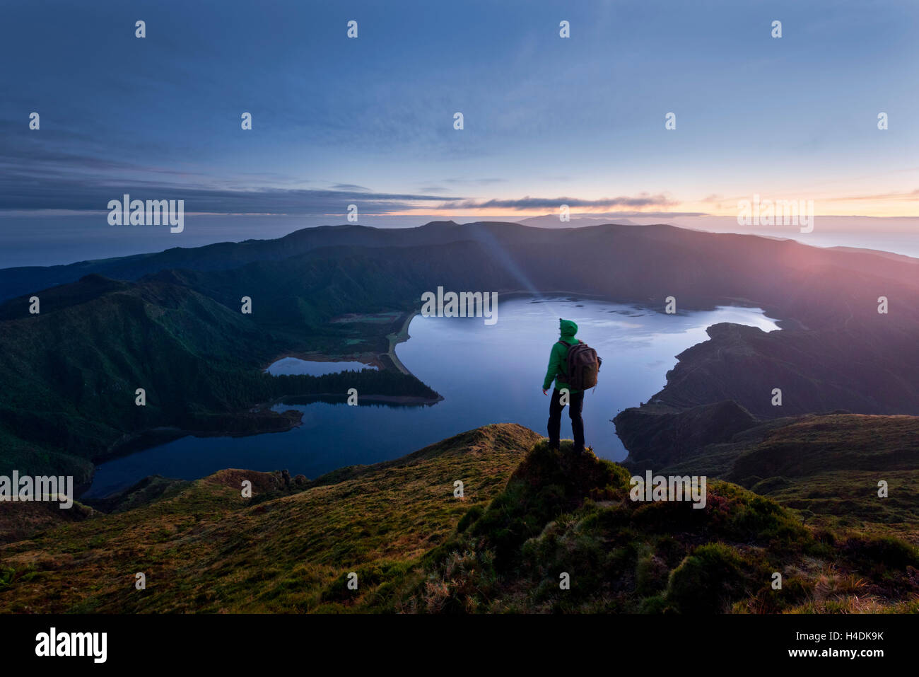Portugal, the Azores, Sao Miguel, Lagoa Th Fogo, view, lake, crater ...
