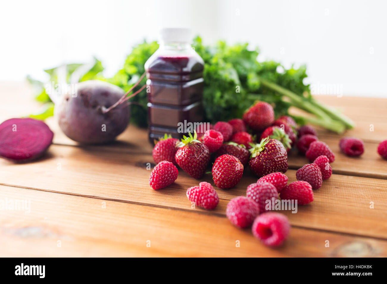 bottle with beetroot juice, fruits and vegetables Stock Photo - Alamy