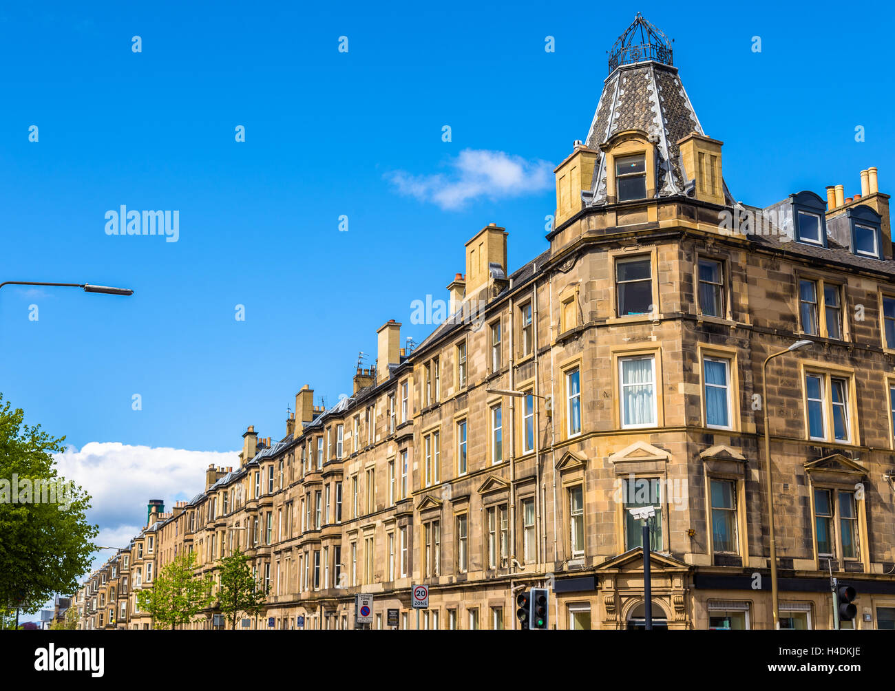 Residential buildings in South Leith district of Edinburgh - Scotland ...