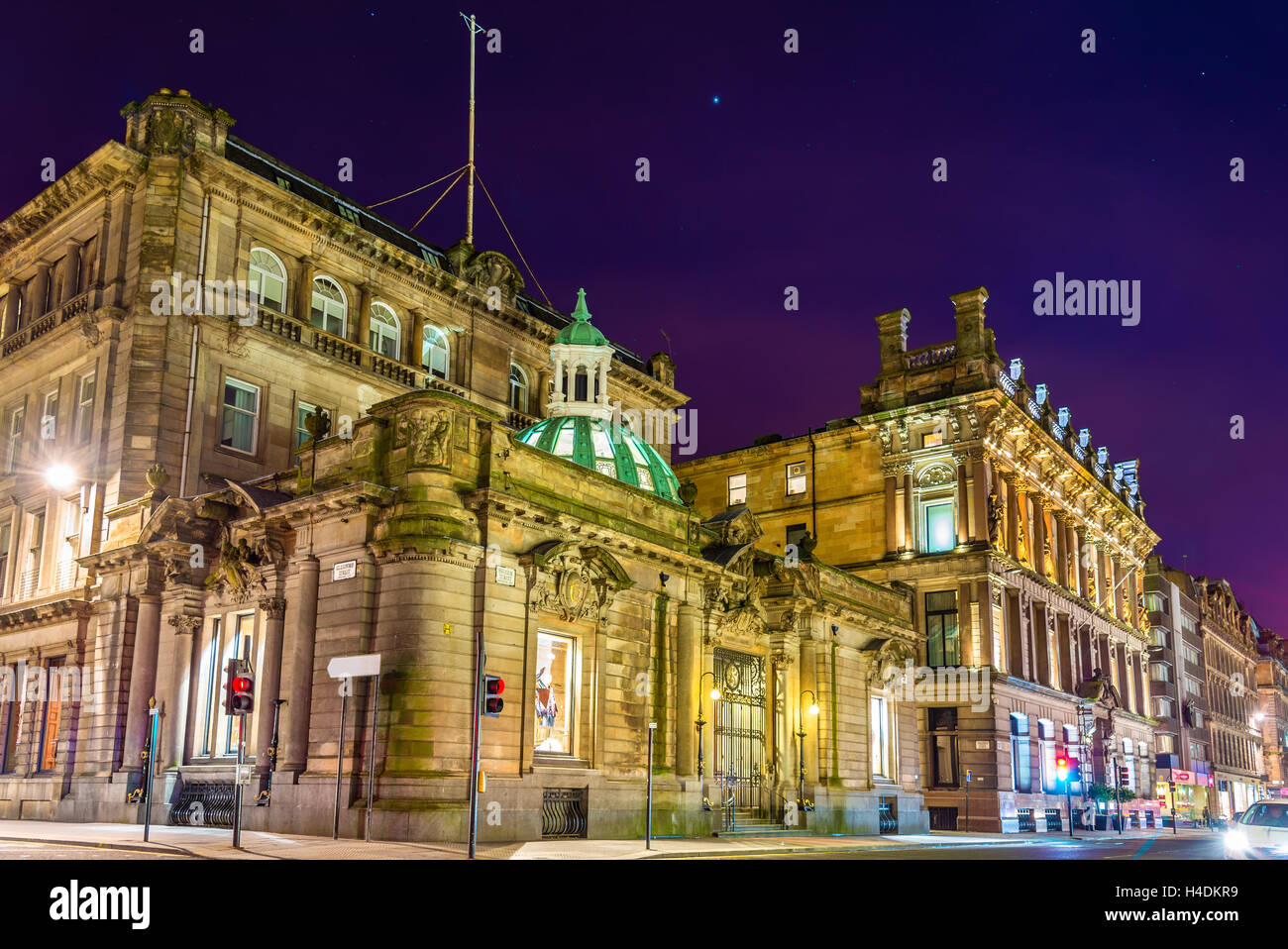 Buildings on Ingram Street in Glasgow - Scotland Stock Photo - Alamy