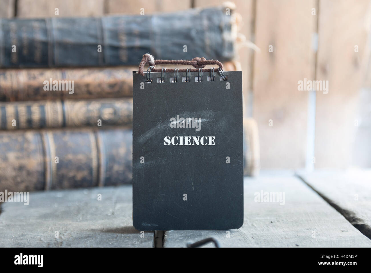 SCIENCE text and old books Stock Photo - Alamy